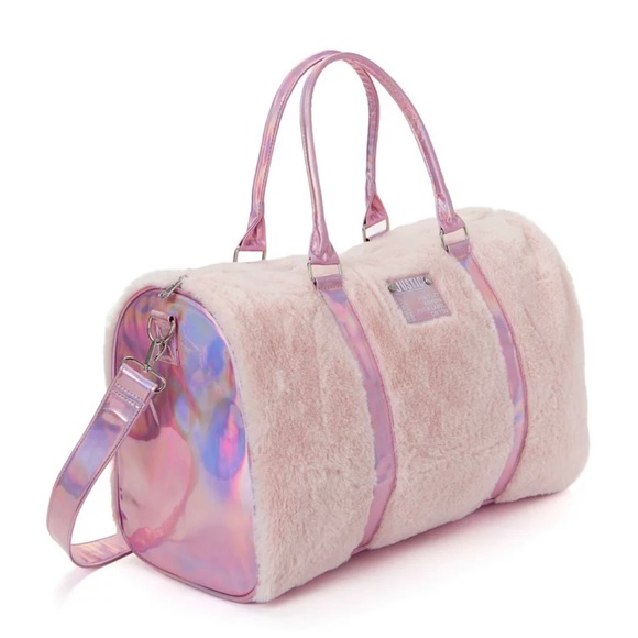 Justice | Bags | Justice Duffel Handbag Pink Faux Fur Nwt | Poshmark